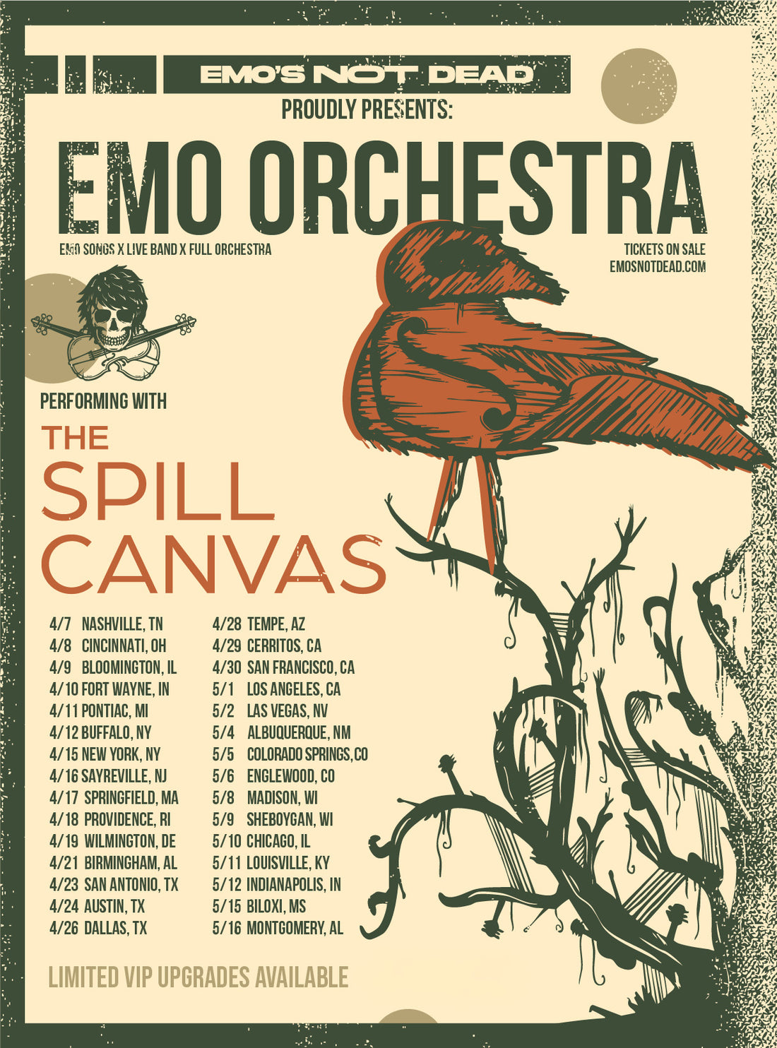 Emo's Not Dead Presents: Emo Orchestra performing with The Spill Canvas