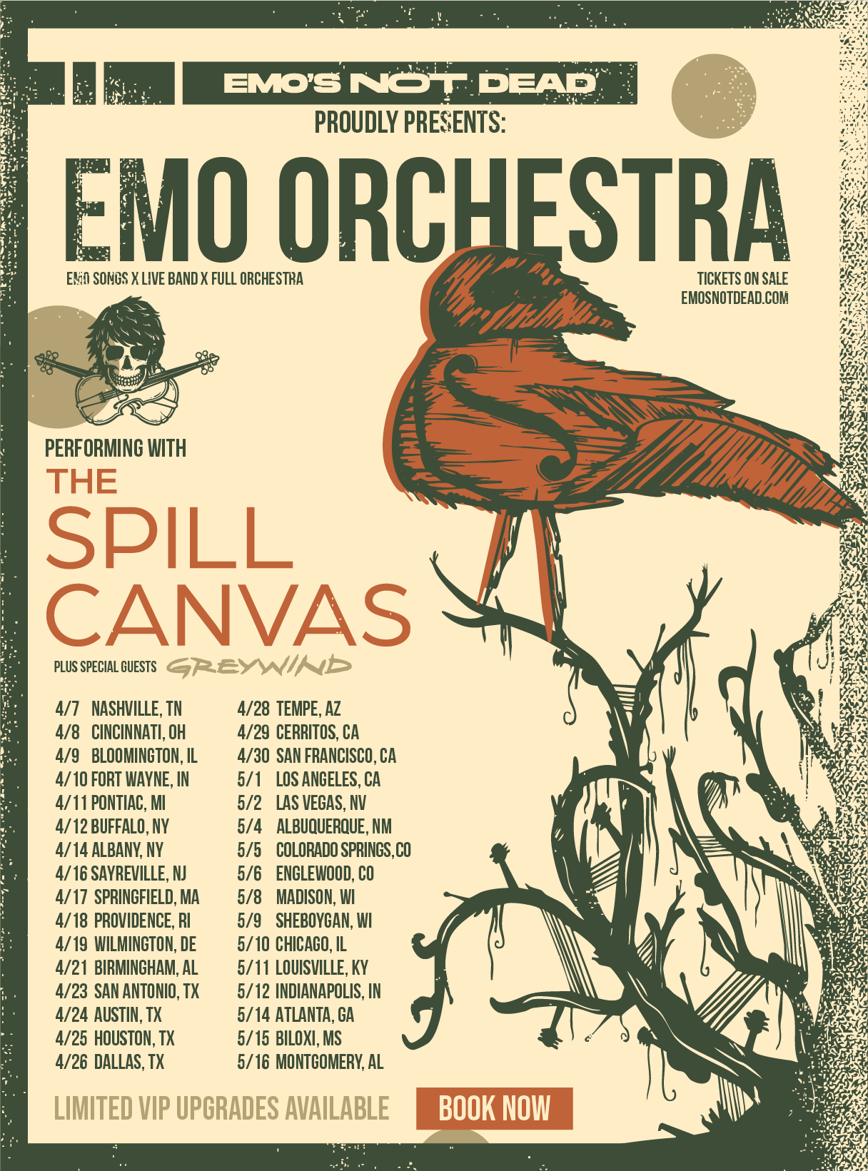 Emo's Not Dead Presents: Emo Orchestra performing with The Spill Canvas